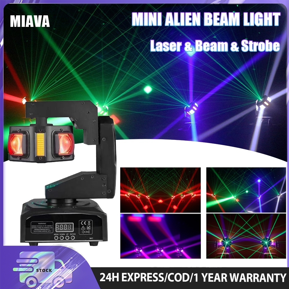 KAIY Mini Alien Rotating Stage Light Laser LED Strobe Moving Head Beam ...
