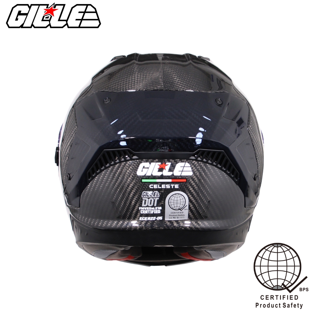 GILLE 873 Celeste Snake , Forged and 3K Carbon Full Face Motorcycle ...