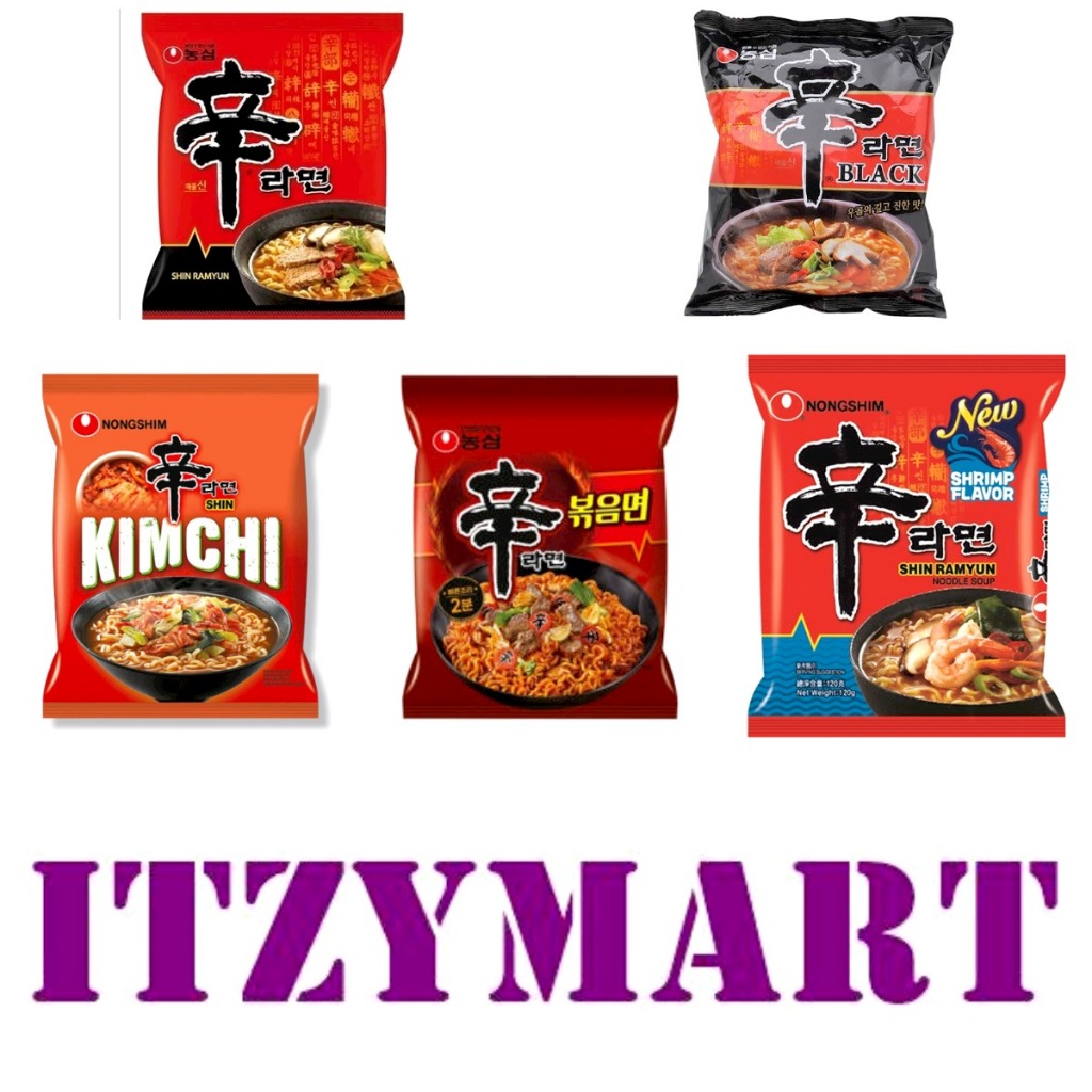 NONGSHIM SHIN RAMEN 120G (ORIGINAL, STIR FRIEND, SUPER SPICY, BLACK ...