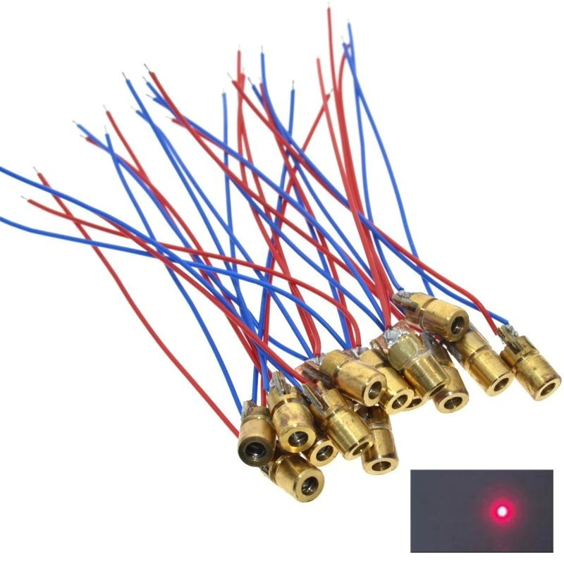 5V 650nm 5mW Laser Red Dot Diode Module Adjustable Laser Diode | Shopee ...
