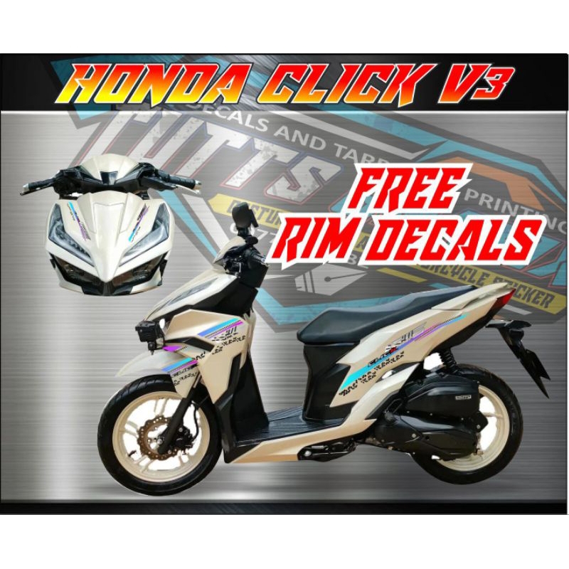 High Quality Custom Honda click v3 decals, Vario decals for honda click ...