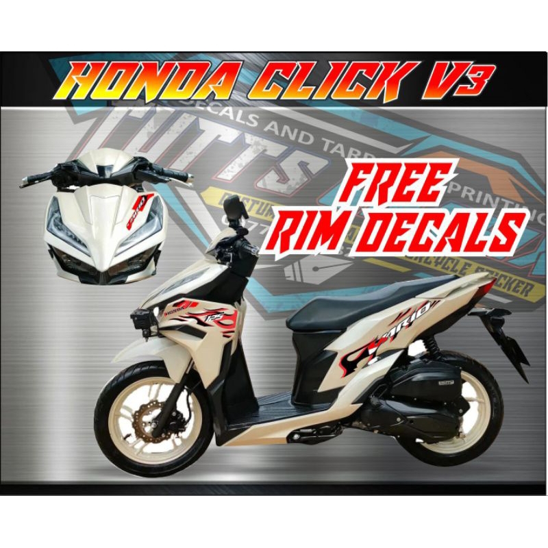 High Quality Custom Honda click v3 decals, Vario decals for honda click ...