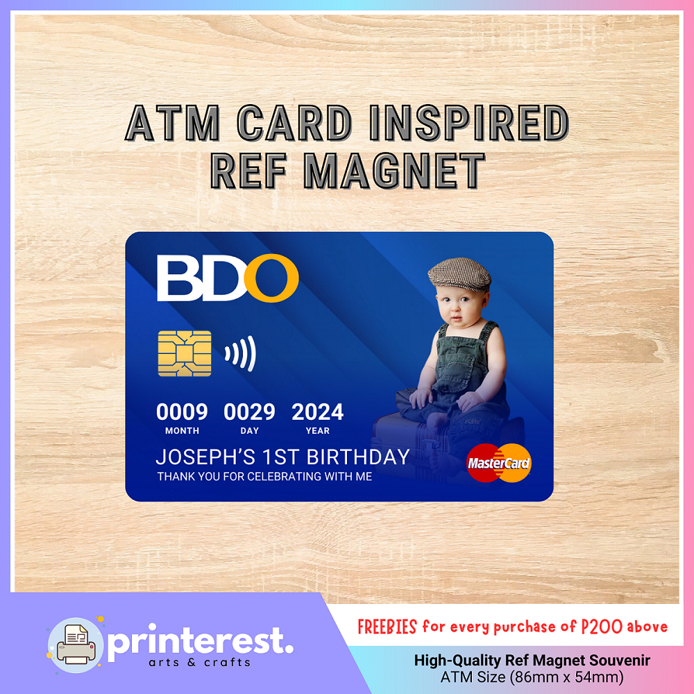 PRINTEREST Personalized ATM Card Inspired Ref Magnet - Christening ...
