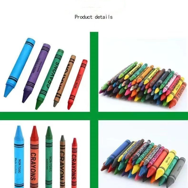 8 Colors Kids Thin Stick Crayon Primary School Student Drawing Tool Art ...
