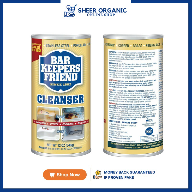 Bar Keepers Friend Cleanser Powder | Shopee Philippines