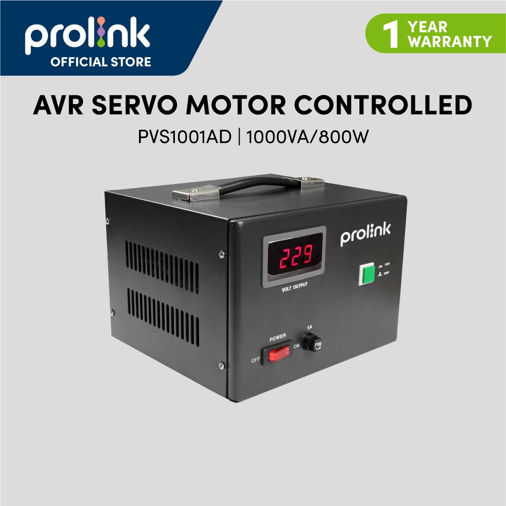 Prolink AVR Servo Type Automatic Voltage Regulator 1KVA | Servo type ... Prolink AVR Servo Type Automatic Voltage Regulator 1KVA | Servo type ...