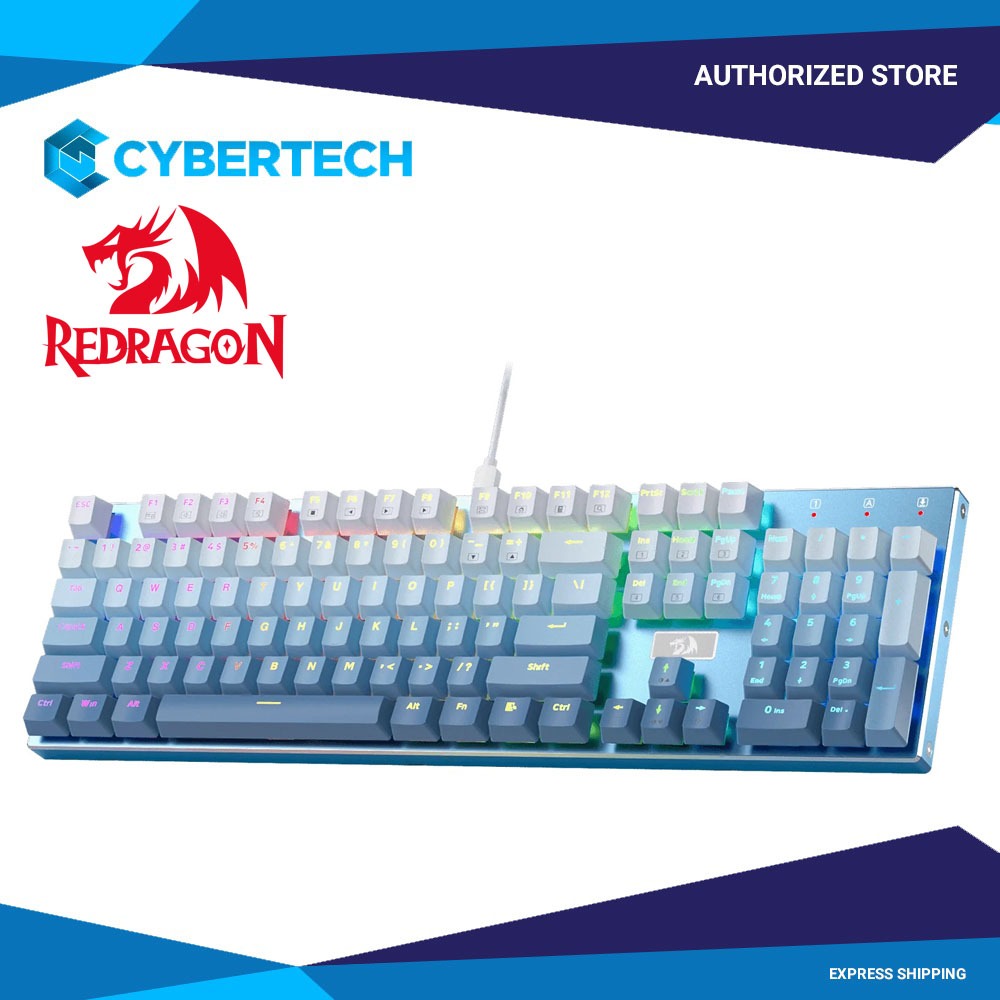 Redragon K556GWB-RGB DEVARAJAS Red Switch LED Backlit Wired Mechanical ...