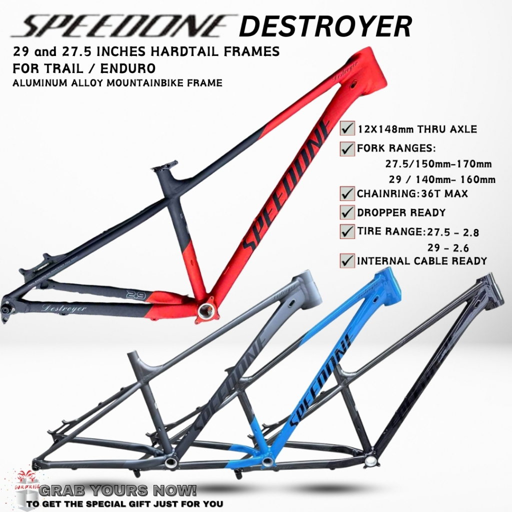 SPEEDONE DESTROYER FRAME MTB FRAME | Shopee Philippines
