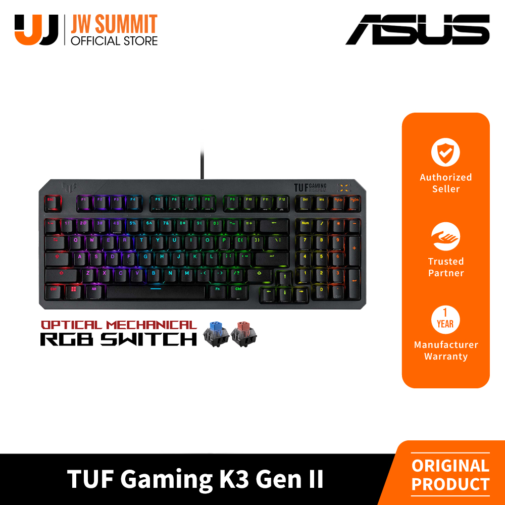 Asus TUF K3 Gen II RA07 97-Key Layout Optical-Mechanical RGB Switch ...