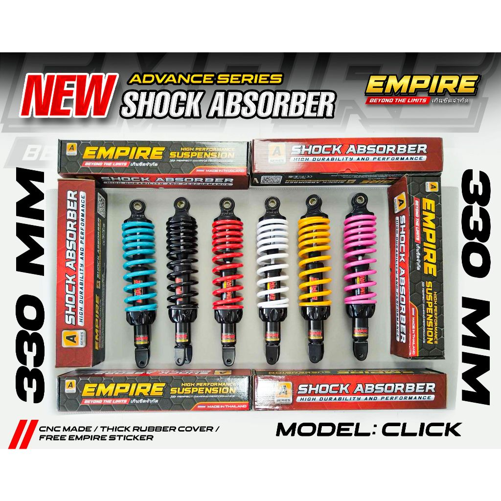 Rear Shock 330mm for Honda Click in Different Color, Motorcycle Rear ...