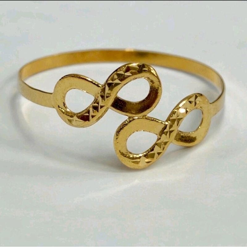 Double infinity ring 18k gold | Shopee Philippines
