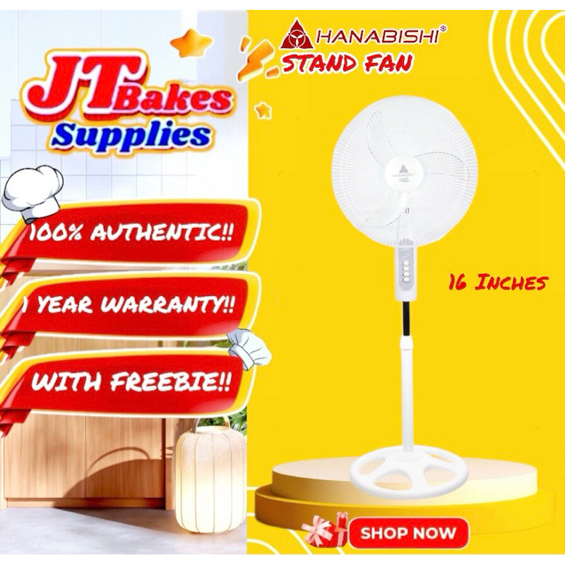 Hanabishi Aesthetic Stand Fan White Windmill 16SFWHT White Series With ...