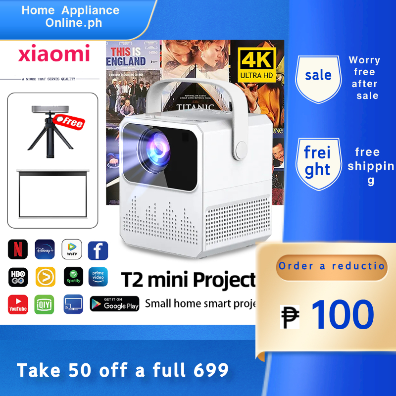 mini Projector Portable Smart 8K Full Projector With Bluetooth For ...