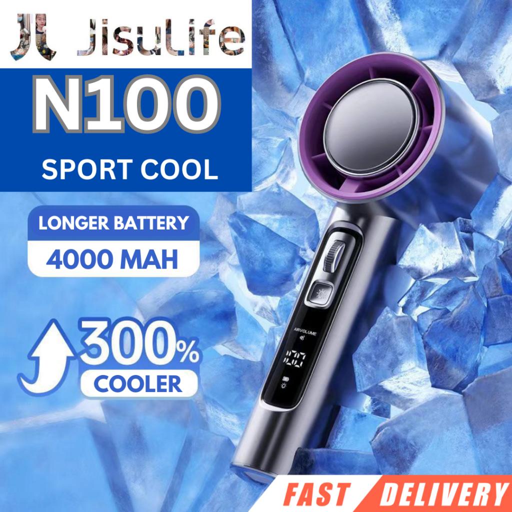 N100 /PRO 1 LITE Rechargeable Handheld Mini Fan Strong Wind up to 199 Gear Wind Speed | Shopee ...