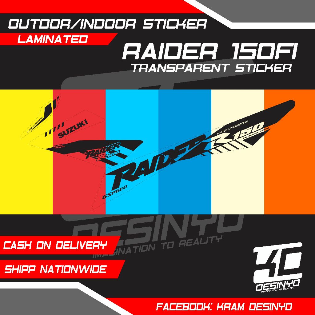 Raider 150 fi Transparent Sticker | Shopee Philippines