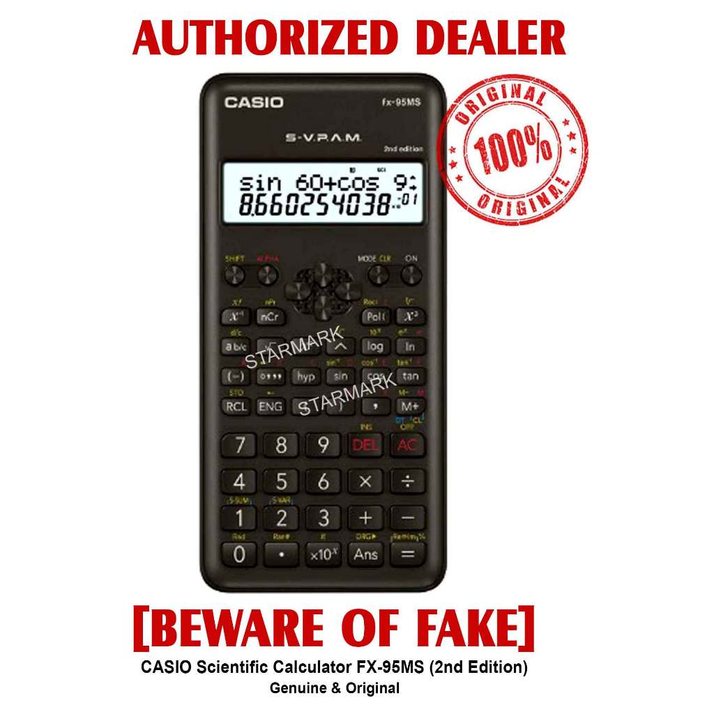 Casio Scientific Calculator FX-95MS 2nd Edition Calculators Heavy Duty FX95MS 2nd Edition - 1 ...