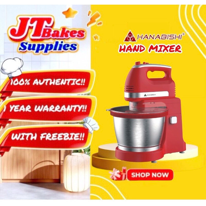 Hanabishi Stand mixer HHMB-1600SS 3.5 Liters with Freebie | Shopee ...
