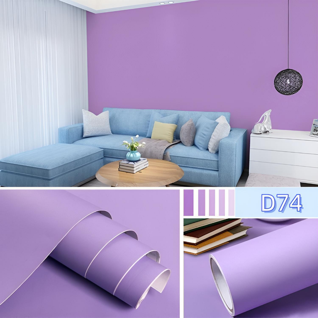 SUPERMAX Purple COLOR Wallpaper 10M by 45CM PVC Self adhesive ...
