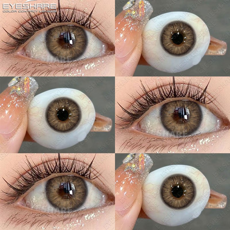 Eyeshare OMG Brown Gray Contact Lens Contacts for Eyes Beautiful Pupil ...