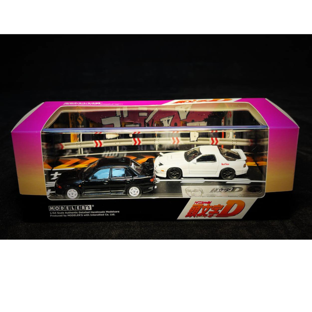 Modelers 1/64 Scale Initial D Set of 2 Die-cast Cars RX-7 FC3S Keisuke ...