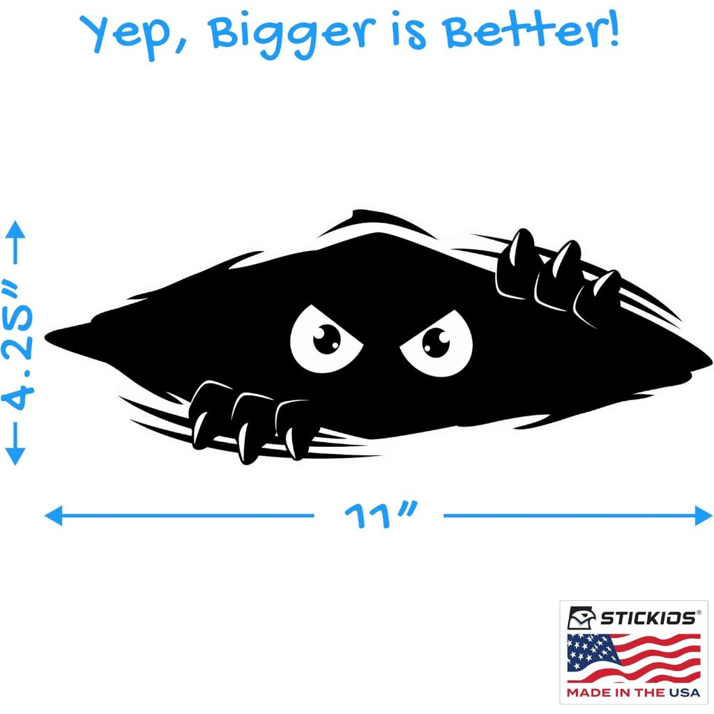Car Sticker Peeking Monster Waterproof Automobile Vinyl Stickers for ...