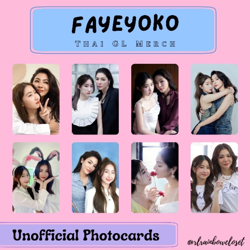 Thai GL FayeYoko Photocards Faye Peraya Malisorn Yoko Apasra Blank the ...