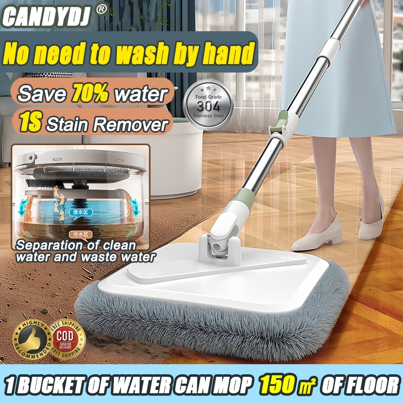 Save water up to 80% Spin Mop with Bucket Clean and dirty water ...