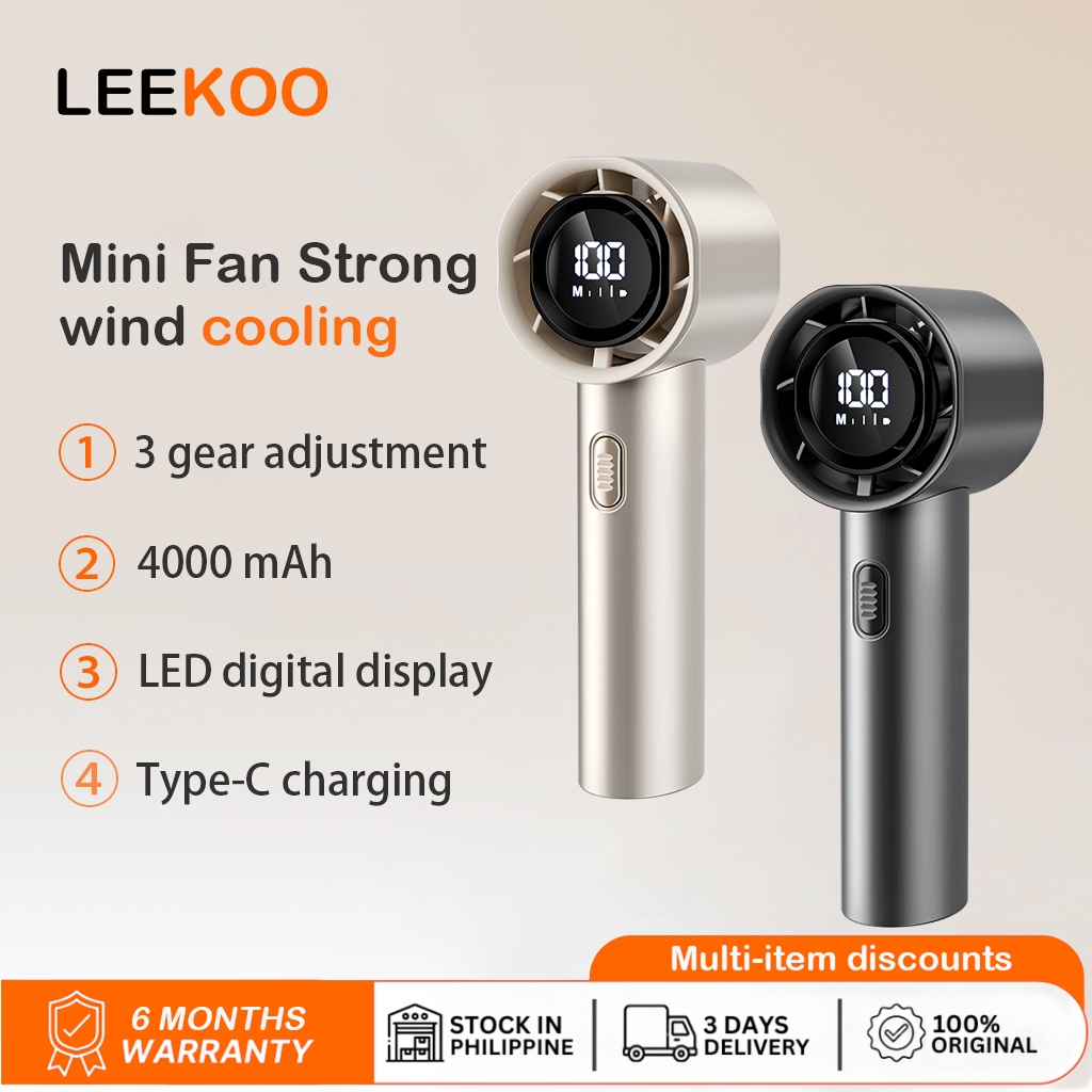 Leekoo mini fan rechargeable portable electric Fan 3 wind speeds handy ...