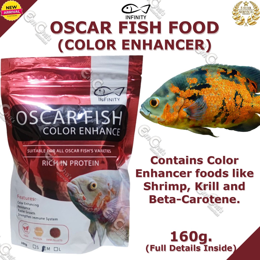 JTC Infinity Oscar Fish Pellet 160g (Red Pack) COLOR Enhancer (ff ...