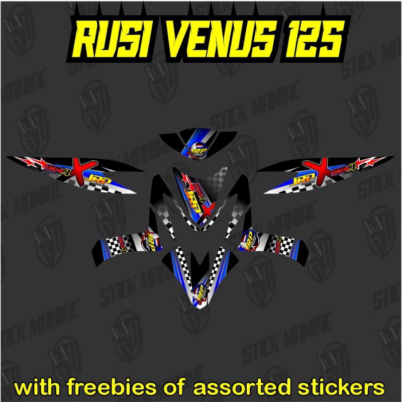Rusi Venus 125 decals sticker, Laminated | Shopee Philippines