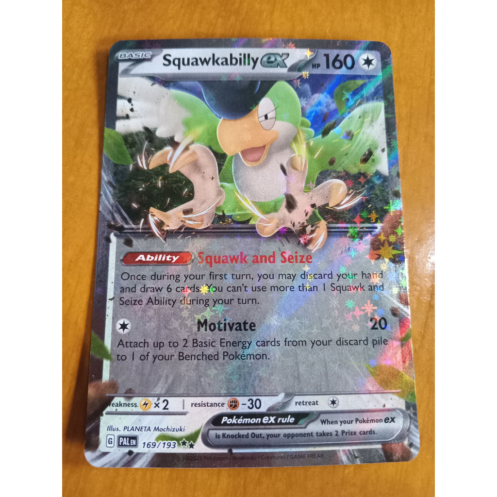 Squawkabilly ex 169/193 075/091 Ultra Rare Pokemon TCG Standard Paldea ...