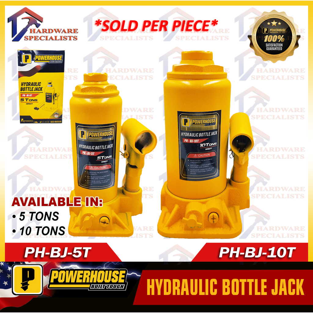 Powerhouse Hydraulic Bottle Jack 5 TONS or 10 TONS Original Authentic ...
