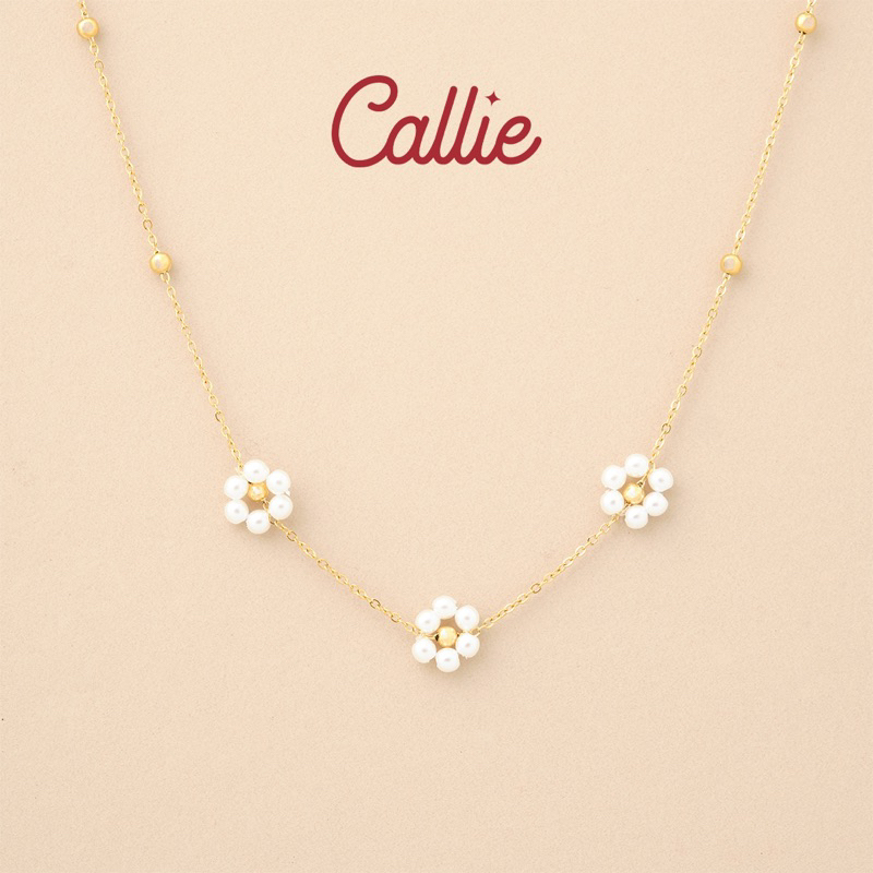 Callie Stainless Steel Aila Dainty Flower Necklace Shop Callie | Shopee ...