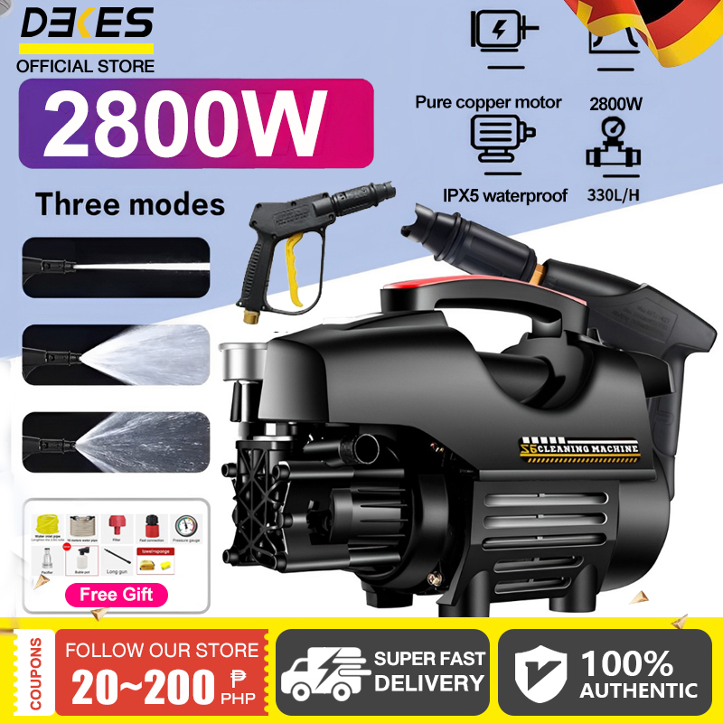 Portable High Pressure Washer 2800W Home Washer Spray Pressure Cleaning ...