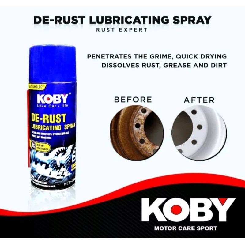 KOBY DE-RUST REMOVER LUBRICATING SPRAY AND PENETRATING OIL (WD-40 ...