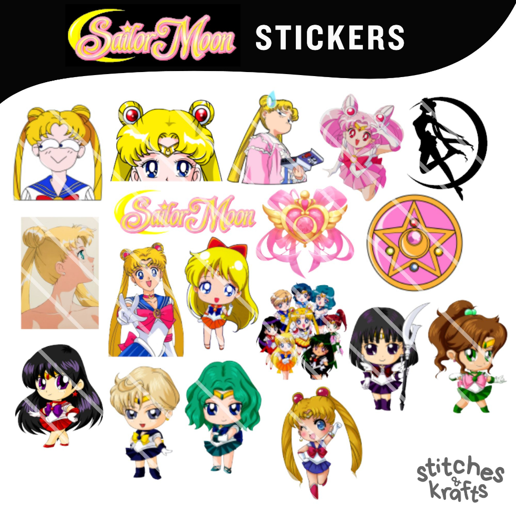 SailorMoon stickers waterproof sailor moon peeker sticker | Shopee ...