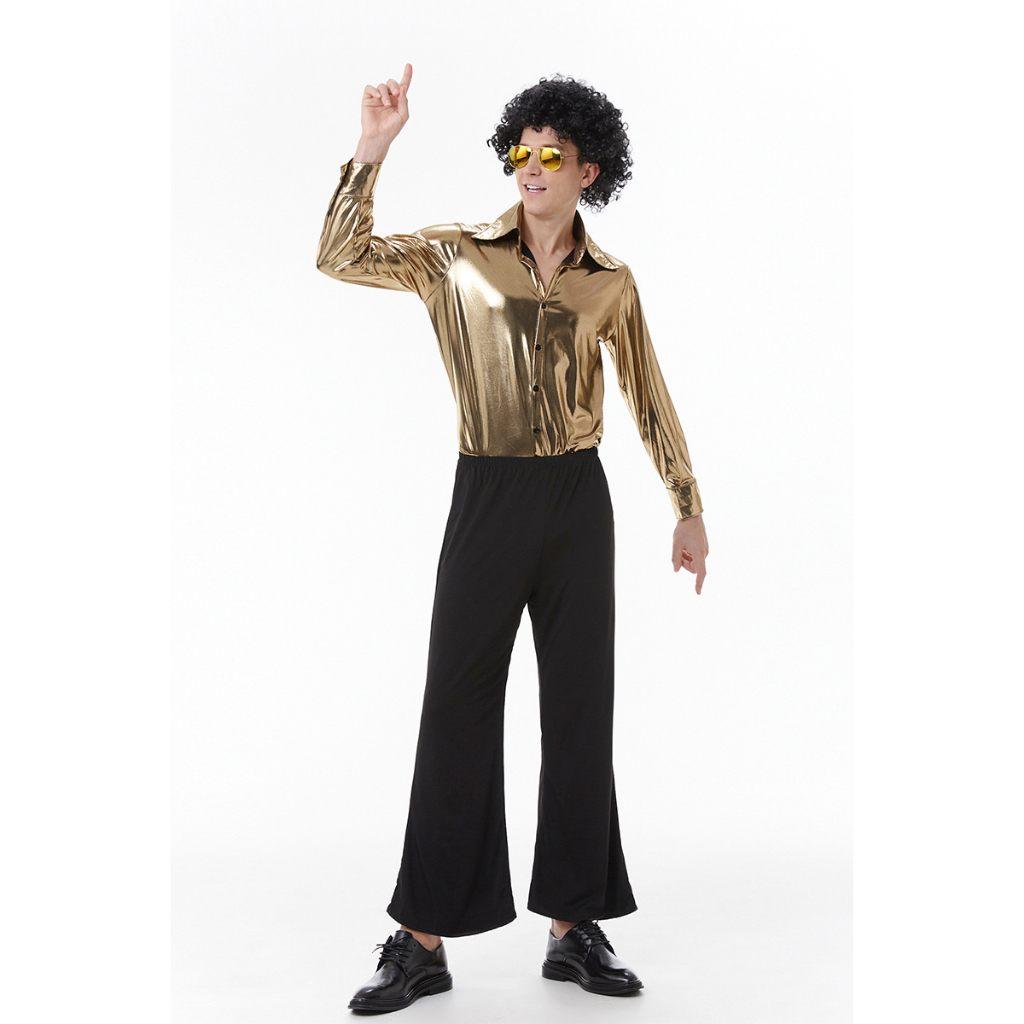 Disco Costume for Men 70s Decade Retro Party Cosplay for Adults ...