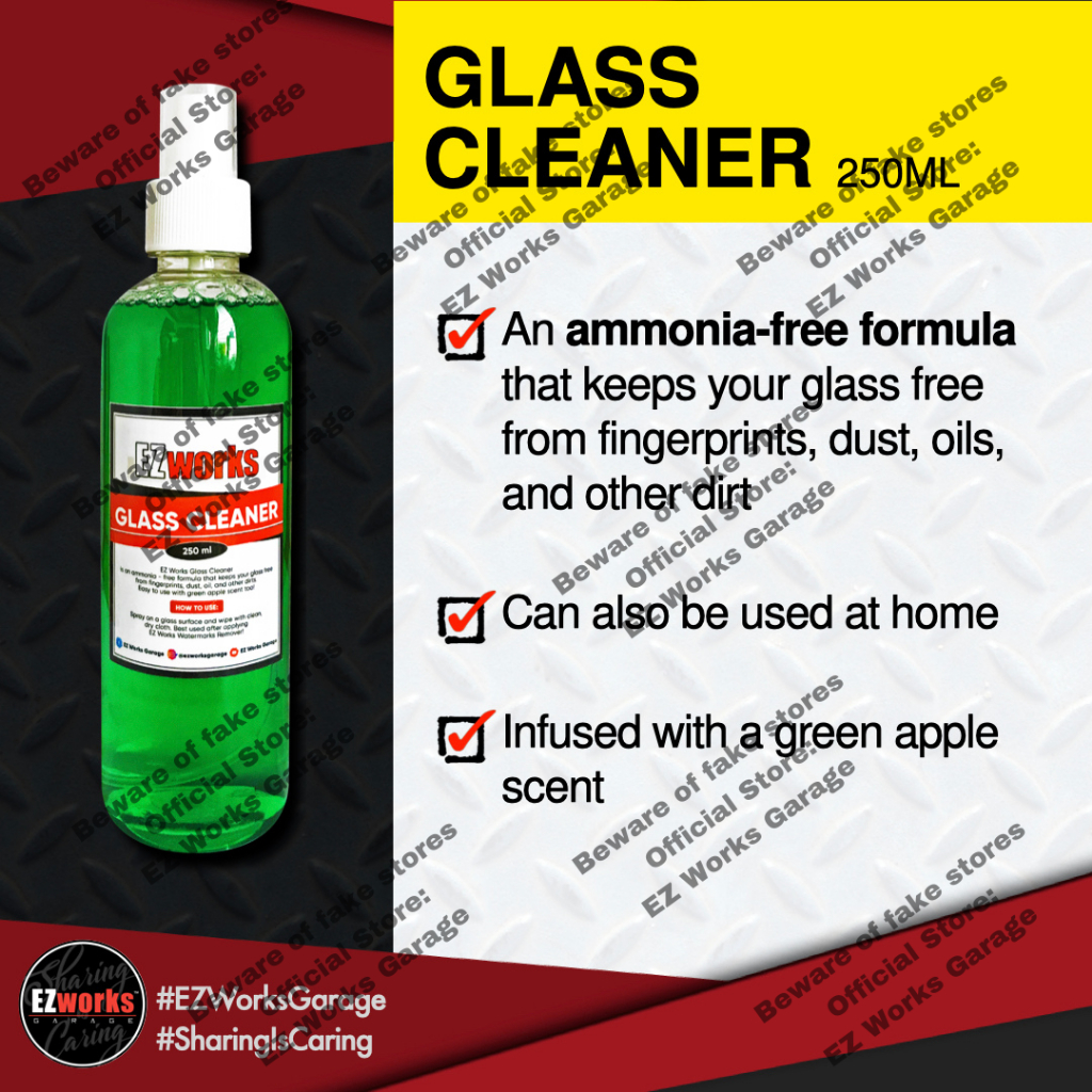 EZ WORKS GLASS CLEANER 250ML | Shopee Philippines