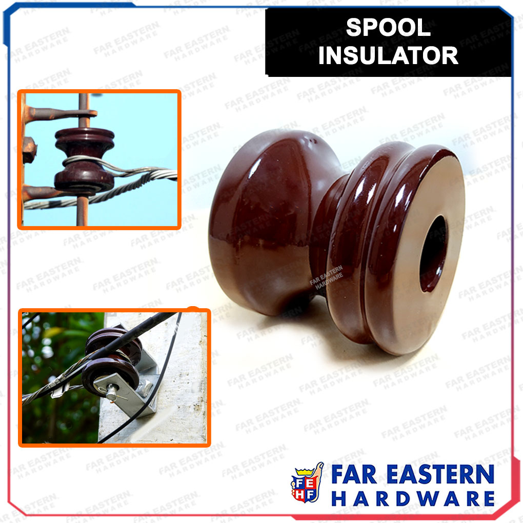 Spool Insulator Porcelain for Electrical Cable Wire Use 1" | Shopee ...