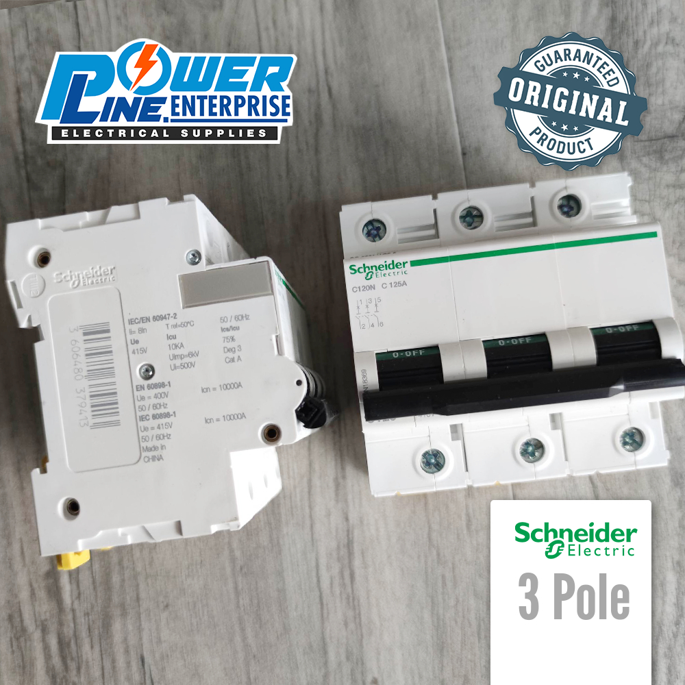 Schneider C120N 80a ~ 125a 3pole Circuit Breaker | Shopee Philippines