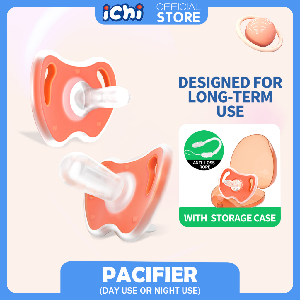 ICHI 3in1Portable Baby Pacifier day or night Baby Silicone Pacifier ...