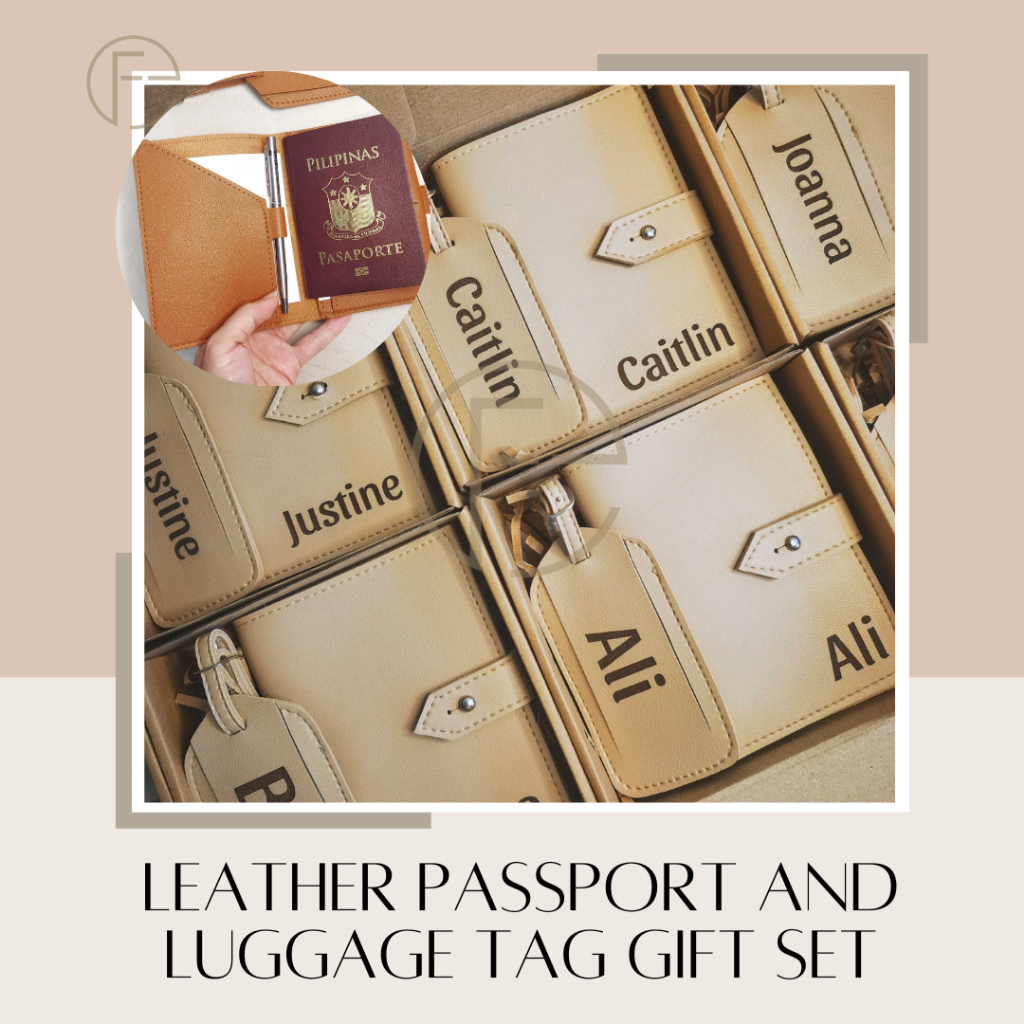 Personalized Passport Holder & Luggage tag FREE ENGRAVING GIFT BOX ...