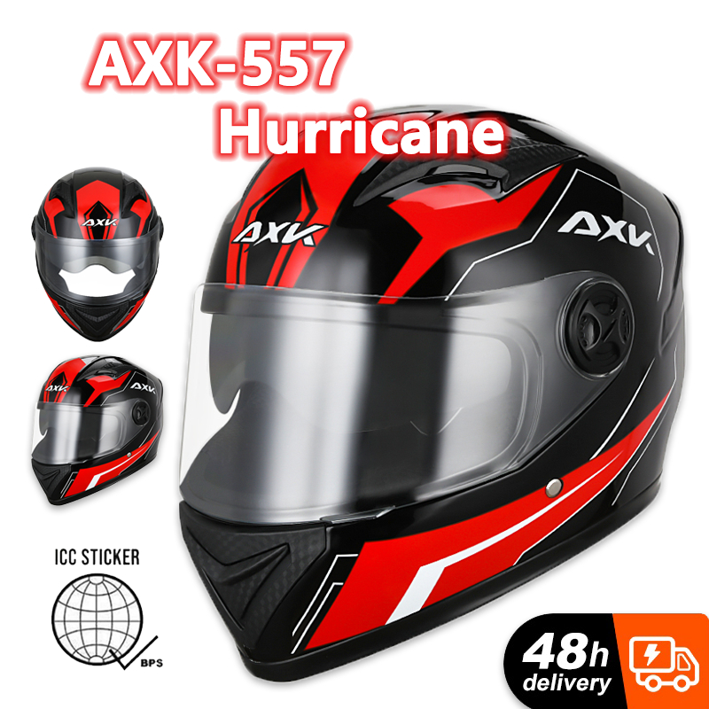 AKA 557 Double Miorr Motorcycle Helmet Full Face With ICC Sticker ...