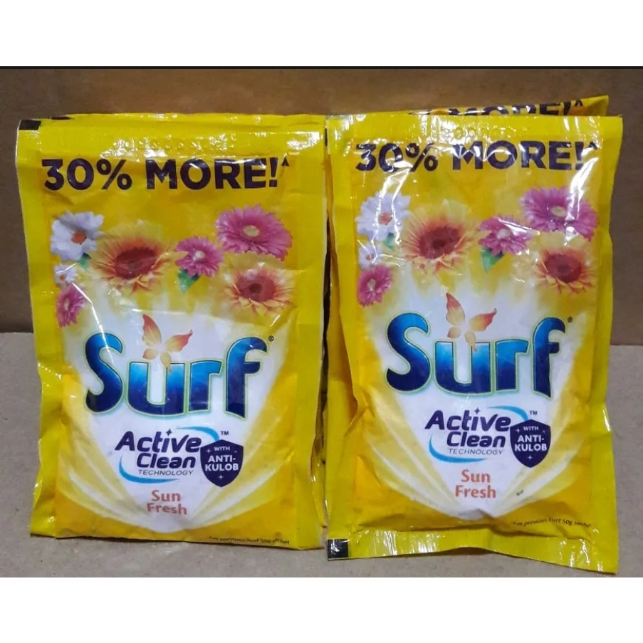 Surf Detergent Powder Active Clean Sun Fresh (65g x 12 sachet) | Shopee ...