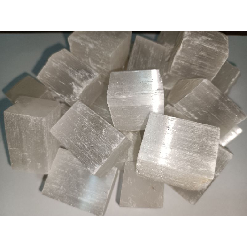 Natural Selenite / Satin Spar / Gypsum Cube / Block / Stick (sold per ...