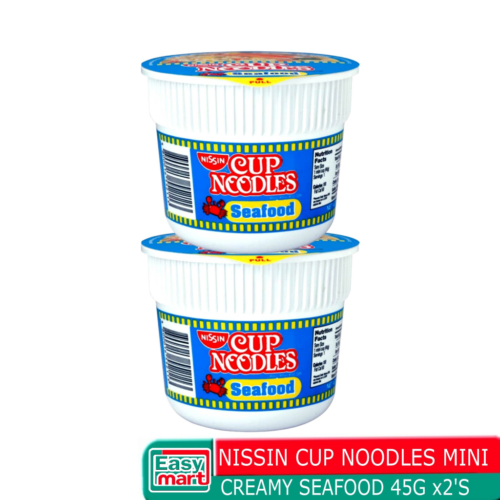 Easy.Mart Nissin Cup Instant Noodles Mini Creamy Seafood 45gx2's | Shopee Philippines