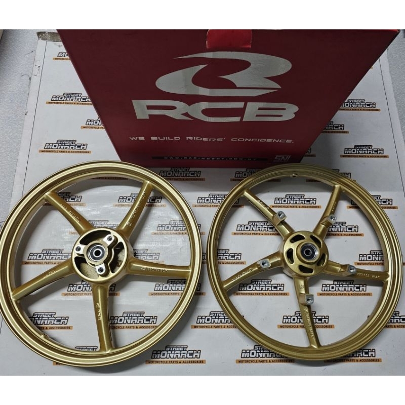 RCB 5 SPOKES MAGS RB5 SIZES 1.6 X 1.85 X 17 FOR SUZUKI RAIDER 150 FI ...