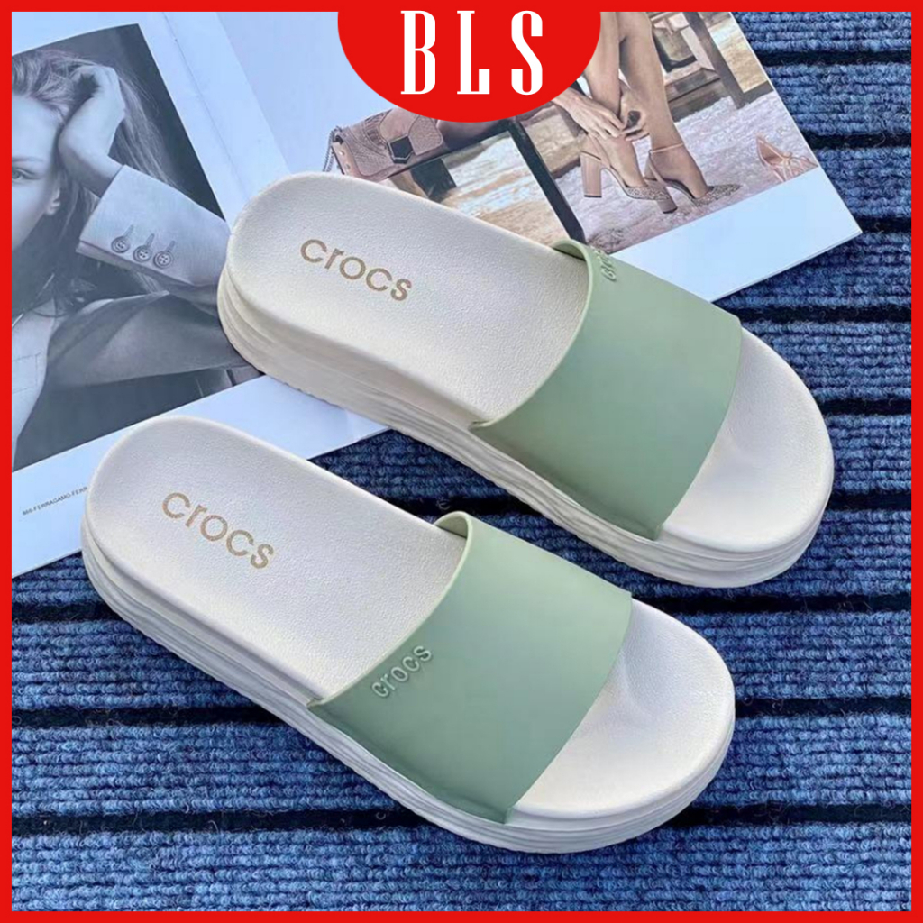 BLS New Croc Korean Simple Fashion Summer Outwear Light Plain Flip Flops Sandals for Women ...