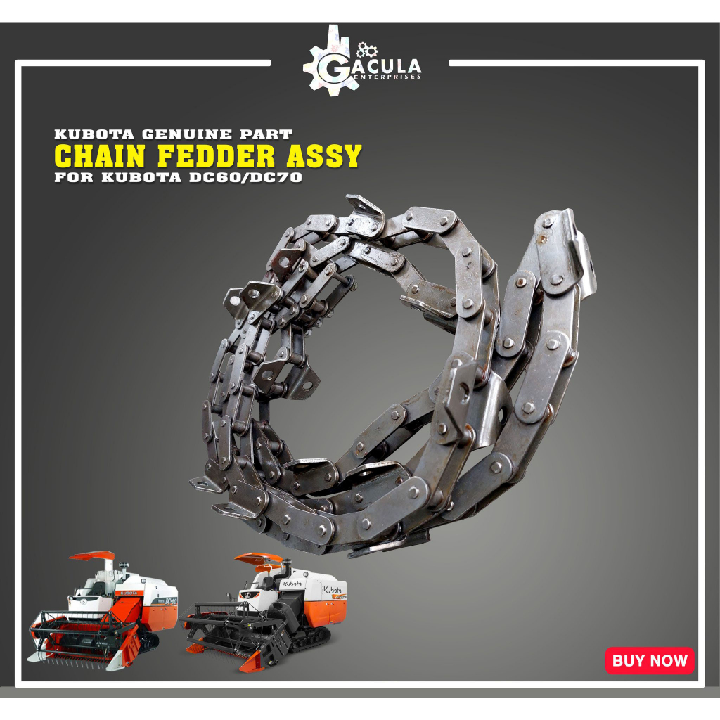 Chain Feeder Assy , Conveyor Chain For Kubota DC60 DC70 Harvester ...