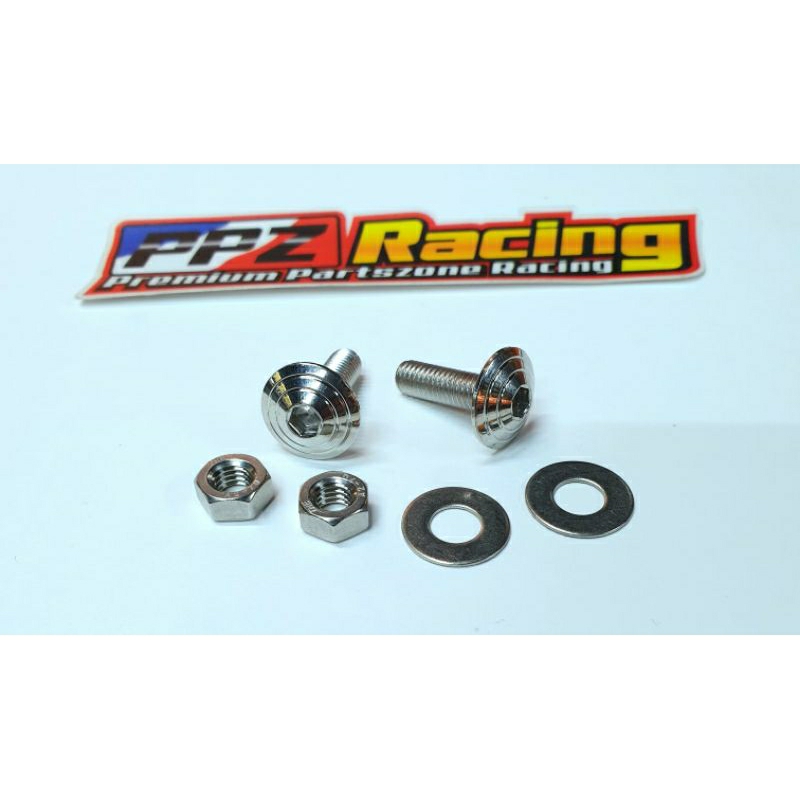 HENG PLATE NUMBER BOLTS SET W/ STAINLESS WASHERS & NUT - UNIVERSAL ...